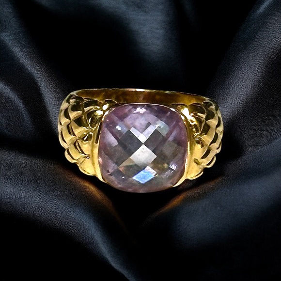 Kenneth Jay Lane | Jewelry | Vintage Kenneth Jay Lane Gold Tone Pink ...